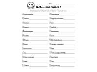 A-Z All About Me! (French Version) by Teach Simple