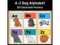 A-Z Dog Alphabet Classroom Posters by Teach Simple