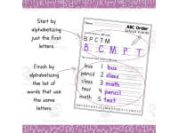 ABC Order Themed Word Lists by Teach Simple