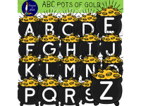ABC Pots of Gold Clip Art by Teach Simple