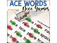 ACE Word Dice Games - A CVCe Phonics Center by Teach Simple
