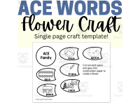 ACE Words Flower Craft - A CVCe Long Vowel Sounds Craftivity by Teach ...