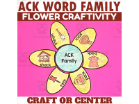 ACK Word Flower Craft - Ending Digraph Phonics Craftivity by Teach Simple
