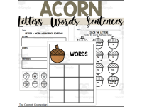 Acorn Letter Word and Sentence Sorting Activity and Worksheets by Teach ...