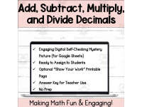 Add, Subtract, Multiply, and Divide Decimals Digital Self-Checking by ...