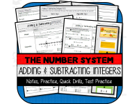 Adding & Subtracting Integers NOTES, PRACTICE, QUICK DRILLS by Teach Simple