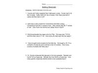 Adding Decimals Word Problems Worksheet by Teach Simple