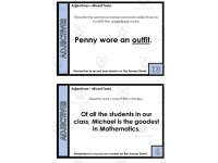 ADJECTIVES - 30 Task Cards, 30 Slides, Answer Key and Sheet by Teach Simple