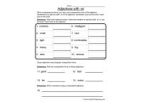 Adjectives -er Worksheet by Teach Simple