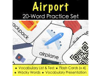 Airport Vocabulary - Digital Activities, Word List & Quiz + 4 Flashcard ...
