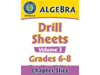 Algebra - Drill Sheets Vol. 3 Gr. 6-8 by Teach Simple