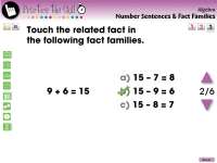 Algebra: Number Sentences & Fact Families - Practice the Skill 3 ...