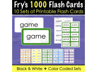 All 1000 Fry's Sight Words - Digital + Printable Flash Cards ...