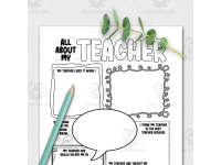 All About My Teacher Thank You Gift from Students, Teacher Appreciation ...