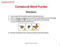 All In One Compound Word Activities by Teach Simple