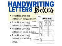 Alphabet Handwriting in Boxes with Lowercase Letters by Teach Simple