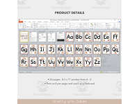 Alphabet Poster & Flashcards in Boho Rainbow Theme - 100% Editable by ...