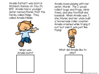 Amelia Earhart Adapted Book, Printable, Color and BW, Special Ed by ...