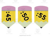 Analog Clock Time Labels by Teach Simple