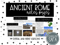 Ancient Rome Social Studies Notes (Aligned to 3rd Grade VA SOLs) by ...
