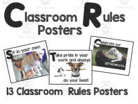 Animal Themed Classroom Rules Posters by Teach Simple