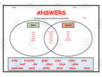 Animals and Plants Characteristics Venn Diagram by Teach Simple