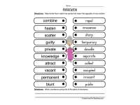 Antonyms Pairs Worksheet by Teach Simple