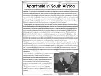 Apartheid in South Africa Reading Packet by Teach Simple