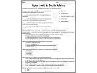 Apartheid in South Africa Reading Packet by Teach Simple