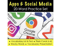 Apps & Social Media Vocabulary - Flash Cards, Word List + Quiz, Games ...