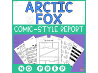 Arctic Fox Comic-Style Report (Arctic Animals) by Teach Simple