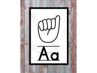 ASL Barnwood Alphabet Poster Pack by Teach Simple