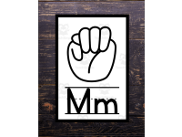 ASL Barnwood Alphabet Poster Pack by Teach Simple