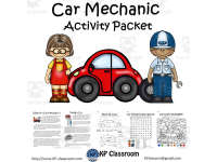 Auto and Car Mechanic Activity Packet and Worksheets by Teach Simple