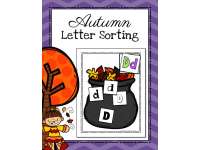 Autumn Theme Letter Sorting Activity by Teach Simple
