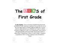 Back to School ABCs of 1st Grade by Teach Simple