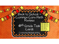 Back to School Math Review Task Cards for 6th Grade by Teach Simple