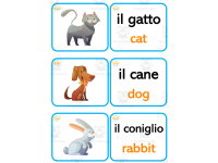 Beginner Italian Flash Cards Farm & Zoo Animals - Animali by Teach Simple