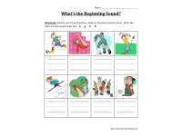 Beginning Sounds S, G, H, B Worksheet by Teach Simple