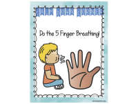 Behavior Management Signs | 5 Finger Breathing Printable Posters by ...