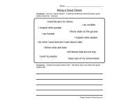 Being a Good Citizen Worksheet by Teach Simple