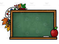 Blackboard and apple clipart-Back to school graphics by Teach Simple