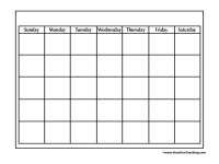 Blank Calendar by Teach Simple