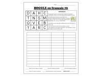 BOGGLE Game ( French Version ) by Teach Simple