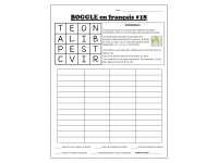 BOGGLE Game ( French Version ) by Teach Simple