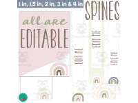 Boho Binder Cover and Spines by Teach Simple
