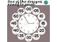 Boho Clock Labels - Boho Rainbow Classroom Decor by Teach Simple