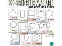 Boho Shapes Posters - Boho Rainbow Classroom Decor by Teach Simple