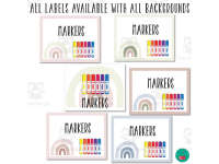 Boho Supply Labels - Editable - Boho Rainbow Classroom Decor by Teach ...