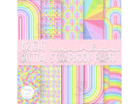 Bright Rainbow Digital Papers | 12" x 12" by Teach Simple